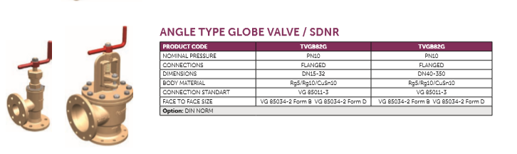 Angle Type Globe Valve / SDNR / TERMO - Gedik Termo Valve